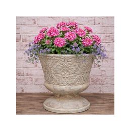 AltoBelli Blumentopf FIORENZA auf Fu&szlig; Antik Grau Patina Zement 23x22 cm | Gr.: onesize