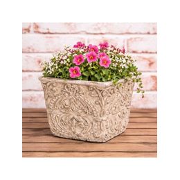 AltoBelli Blumentopf PERUGIA Beige Grau Zement Eckig 15x13 cm | Gr.: onesize