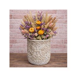 AltoBelli Blumentopf PERUGIA Beige Grau Zement Rund 20x17 cm | Gr.: onesize