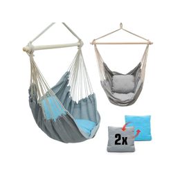 AMANKA H&auml;ngestuhl Bali + 2 Kissen in grau | Gr.: onesize