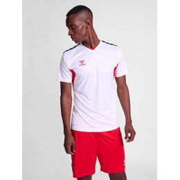 Hummel T-Shirt Hmlauthentic Herren in WHITE/TRUE RED | Gr.: XL