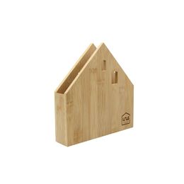 UNUS Serviettenhalter Haus Bambus in Natur | Gr.: onesize