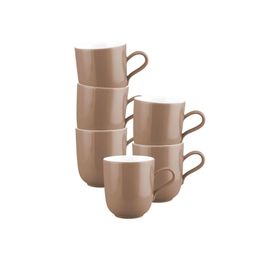 Seltmann Weiden 6er Set Henkelbecher Liberty Pure Colors 400 ml in Cocoa Brown | Gr.: onesize