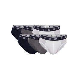 CR7 Slip 6er Pack in Wei&szlig;/Grau/Dunkelblau | Gr.: L