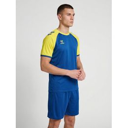 Hummel T-Shirt Raglan&auml;rmel Hmlmatch Erwachsene in TRUE BLUE/BLAZING YELLOW | Gr.: L