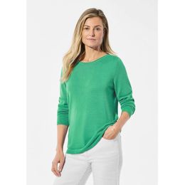 GOLDNER Pullover mit U-Boot-Ausschnitt aus Baumwoll-Viskose-Mix in jadegr&uuml;n | Gr.: 44