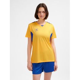Hummel T-Shirt Hmlauthentic Damen in SPORTS YELLOW/TRUE BLUE | Gr.: XL