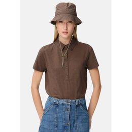 Camel Active Poloshirt mit Knopfleiste in Braun | Gr.: S
