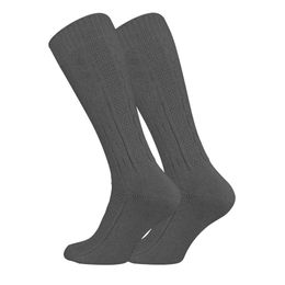 Cotton Prime Unisex Trachtensocken 2 Paar, mit Zopfmuster in anthrazit | Gr.: 39-42