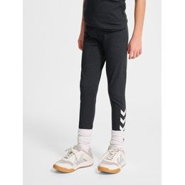 Hummel Leggings Hmljr Logo Multisport M&auml;dchen in BLACK MELANGE | Gr.: 164