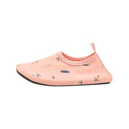Playshoes Barfu&szlig;-Schuh Surfbrett Palmen in altrosa | Gr.: 28/29