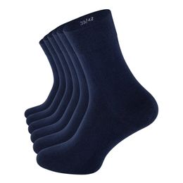 Clark Crown Baumwoll-Socken 6 Paar Edel & Modern in Marineblau | Gr.: 47-50