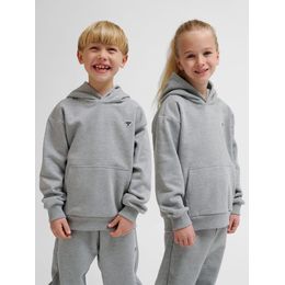 Hummel Kapuzenpullover Hmljr Loose Kinder in GREY MELANGE | Gr.: 104