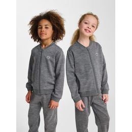 Hummel Rei&szlig;verschluss T-Shirt Hmljr Wool Kinder in DARK GREY MELANGE | Gr.: 140