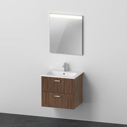 Duravit ME by Starck Waschtisch mit XBase Schrank, mit Spiegel, XB0070021210000,