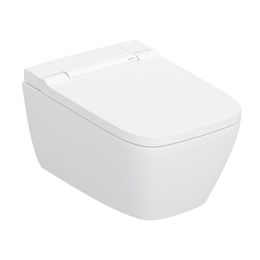 Geberit AquaClean Sela Wand-Dusch-WC Square mit TurboFlush, mit WC-Sitz, 146250211, Square
