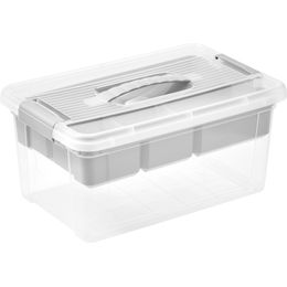 Organizer keeeper "henri, Organizer- Box", grau (nordic grau), B:23cm H:17cm T:35cm, Polypropylen (PP), Aufbewahrungsboxen, bequemer Griff zum einfachen Tragen