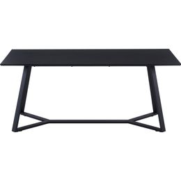 M&ouml;bilia Esstisch M&Ouml;BILIA "Wieland", grau (grau, schwarz, schwarz, grau), B:180cm H:75cm T:90cm, Tische, Esstisch