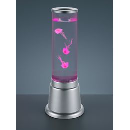 REALITY LEUCHTEN LED Tischleuchte "Jelly", grau (dunkeltitanfarben), 1, &Oslash; 12,5cm H: 36cm, 1 Stk., Leuchten, Wassers&auml;ule mit Deko Quallen, Dekoleuchte, RGB-Farbwechsler, LED Tischleuchte