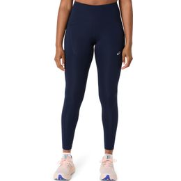 Lauftights asics "ROAD HIGH WAIST TIGHT", Damen, Gr. M, N-Gr, midnight, Obermaterial: 78% Polyester, 22% Elasthan, Hosen, mit mehreren Taschen, elastisches Schlaufensystem, schnell trocknend