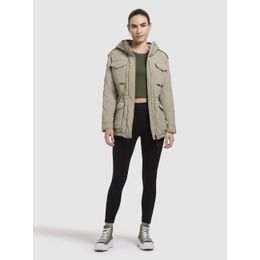 Steppjacke Khujo "ALIMINA", Damen, Gr. L, gr&uuml;n (blassgr&uuml;n), 84% Nylon, 16% Polyurethan, unifarben, regular fit Po-bedeckend, eingesetzt mit Druckkn&ouml;pfen, Jacken Steppjacke