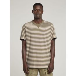 G-Star Raw G-STAR Damen T-Shirt "Nifous Stripe T-Shirt"ensis gr&uuml;n, dk brick stripe, Gr. S, Obermaterial: 100% Baumwolle, Shirts