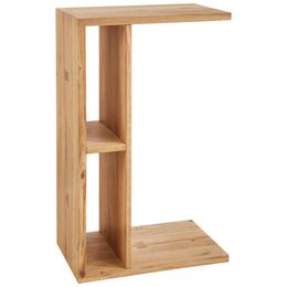 Linea Natura Beistelltisch, Eiche, Holz, Eiche, vollmassiv, 65x40x25 cm, Wohnzimmer, Wohnzimmertische, Beistelltische