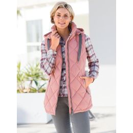 Steppweste Casual Looks, Damen, Gr. 38, rot (rosenholz), 100% Polyester, unifarben, Westen Steppweste