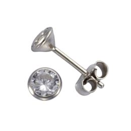 Paar Ohrstecker Firetti "Schmuck Geschenk Silber 925 Ohrschmuck Solit&auml;r" Gr. 3,5, silber (silberfarben, kristallwei&szlig;), Ohrringe, Damen, 3,5, Silber 925 (Sterlingsilber), mit Zirkonia (synth.)