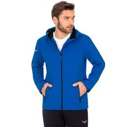 Trainingsjacke TRIGEMA "TRIGEMA Leichte Regenjacke", Herren, Gr. L, blau (electric, blau), Stoff, 82% Polyester, 14% Elastan, 4% PU, lang, Jacken Trainingsjacke