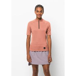 Funktionsshirt Jack Wolfskin "BIKE COMMUTE HZ T W", Damen, Gr. L (42/44), braun (astro, dust), Obermaterial: 100% Polyester. Futter: 100% Polyester, Shirts Funktionsshirt