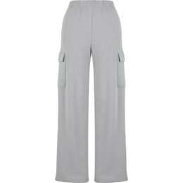 Jogginghose Urban Classics "Urban Classics Damen Ladies Baggy Light Terry Sweat Pants", Damen, Gr. L, US-Gr&ouml;&szlig;en, lightasphalt, 70% Baumwolle, 30% Polyester, unifarben, oversize, Hosen Jogginghose