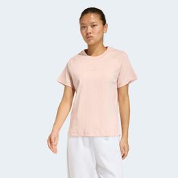 T-Shirt adidas Sportswear "SOFT LUXUS", Damen, Gr. L, blush pink, Obermaterial: 100% Baumwolle, Rundhals, Shirts T-Shirt