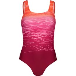 Lascana Batik Badeanzug Damen - Gr&ouml;&szlig;e 38 / C - orange