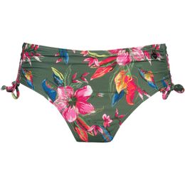 Lascana Bikinihose mit Raffung Bikini Hose Damen - Gr&ouml;&szlig;e 36 - oliv