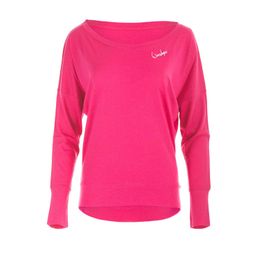 Langarmshirt WINSHAPE "MCS002", Damen, Gr. XL, pink (deep pink), 50% Modal, 50% Baumwolle, U-Boot-Ausschnitt, Shirts Langarmshirt, Ultra leicht