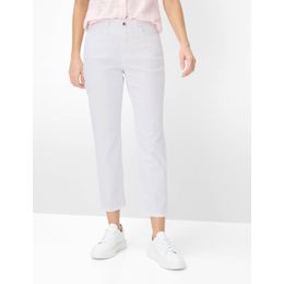 Brax Damen Five-Pocket-Hose Style CAROLA S WHITE, denim wei&szlig;, Gr. 46