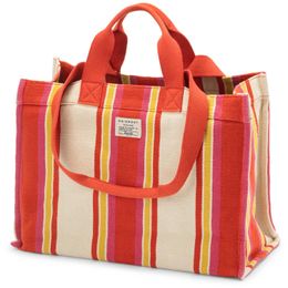 Shopper N&deg;46 gestreift, rot-creme