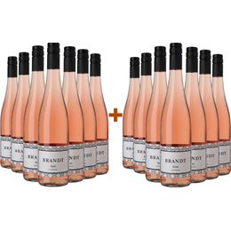 Weingut Brandt 7+7 Paket Handwerk Ros&eacute; Cuv&eacute;e 2024 Trocken - Rheinhessen &ndash; Probierpaket Qualit&auml;tswein