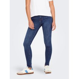 Only Damen Skinny-fit-Jeans "ONLPOWER MID SK PUSHUP DNM TAI012 NOOS", blau, Gr. S, unifarben, Denim/Jeans, Obermaterial: 92% Baumwolle, 6% Polyester,