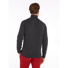 Tommy Hilfiger Herren Rollkragenpullover "PIMA ORG CTN CASHMERE ROLL NECK", grau, Gr. M, Obermaterial: 92% Baumwolle, 8% Kaschmir, Pullover