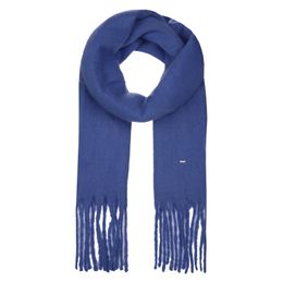 Luhta Damen Schal "Luhta NAANJOKI", blau, Obermaterial: 100% Polyester, Modet&uuml;cher, mit Fransen, mit Logo-Label, weich und luftig