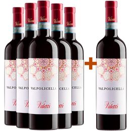 Valetti 5+1 Paket Valpolicella Corvina 2025 - Venetien &ndash; Probierpaket DOC