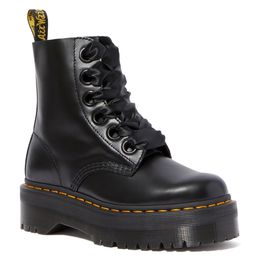 Dr. Martens Damen Schn&uuml;rboots "Molly", Gr. 41schwarz, Leder, Schuhe, Plateauboots, Chunky Boot mit modischen Schn&uuml;rsenkeln