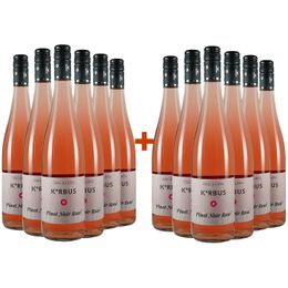 Korbus Wine 6+6 Paket Pinot Noir Ros&eacute; Sp&auml;tburgunder 2025 Trocken - Franken &ndash; Probierpaket Qualit&auml;tswein
