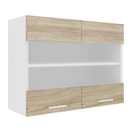 H&auml;ngeschrank Vcm, B:80cm T:31cm, braun, Obermaterial: 100% Holz Wood., K&uuml;che, Schr&auml;nke, "K&uuml;chenschrank B. 80 cm H&auml;ngeschrank K&uuml;che Esilo"