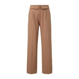 QS Bundfaltenhose Damen Gr&ouml;&szlig;e 54 hellbraun