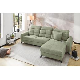 Jockenh&ouml;fer Ecksofa, B:288cm T:110cmsalbei, gr&uuml;n 432, 13, JOCKENH&Ouml;FER GRUPPE, Korpus: 100% Polyester;Kissen: 100% Polyester, Wohnzimmer, Sofas, "Chillout L-Form,