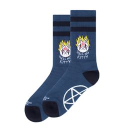 American Socks Socken 'Hell no kitty' Herren Gr&ouml;&szlig;e 19/55 grau
