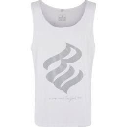 Rocawear Herren Muskelshirt "Rocawear Herren Rocawear Basic Tanktop"wei&szlig;, silber, Gr. M, bedruckt, 100% Baumwolle, Shirts